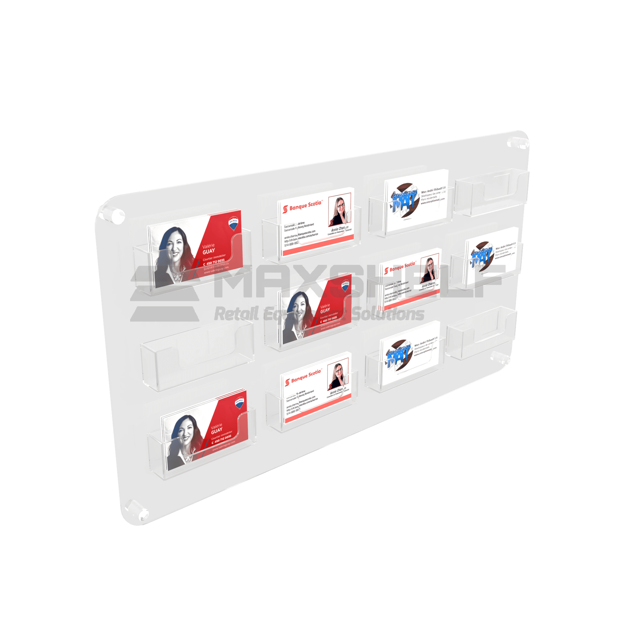 ACRYLIC BUSINESS CARD BOARD - Maxshelf - Retail Equipment Solutions