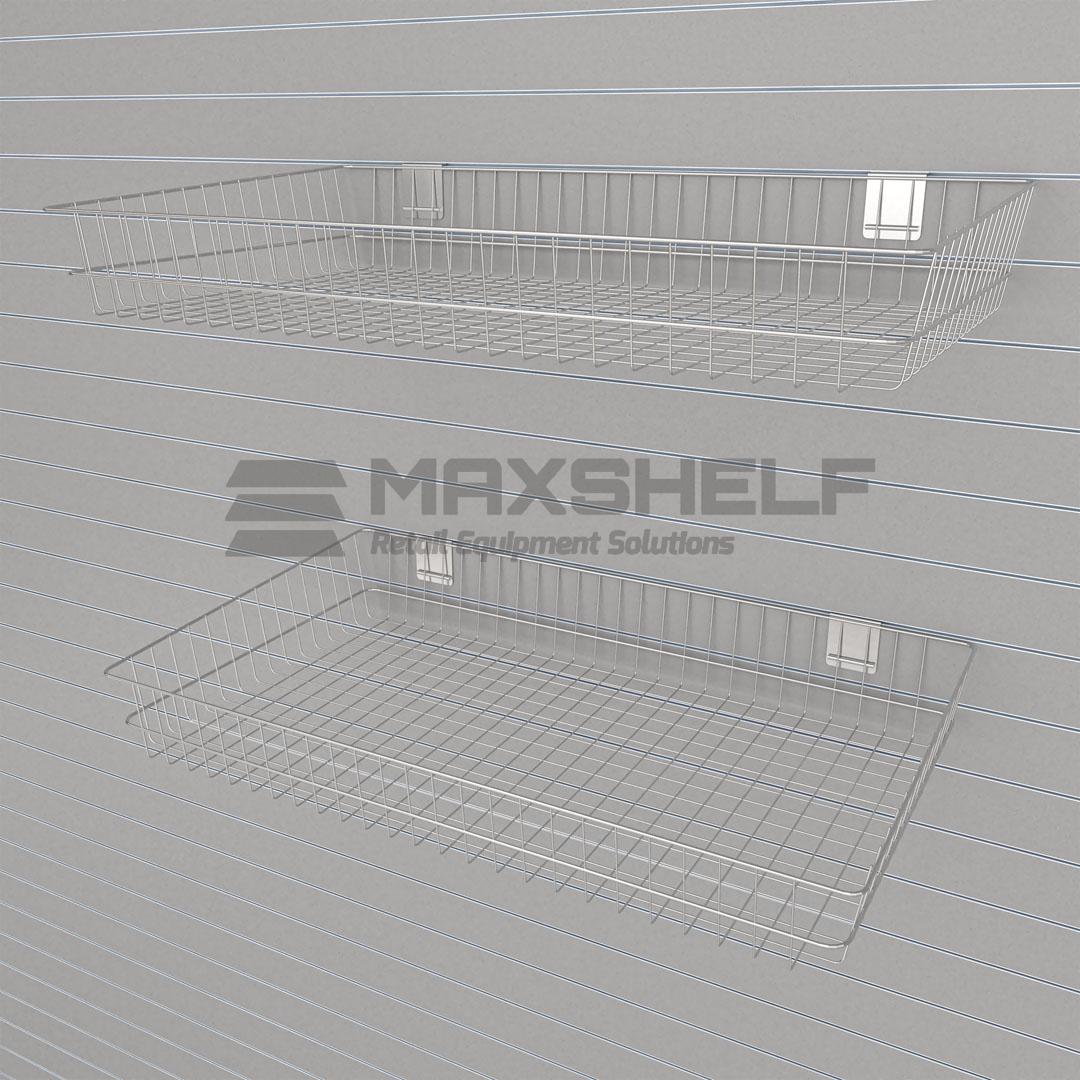 Slatwall wire basket display 60×30 (WD) - Maxshelf - Retail Equipment ...