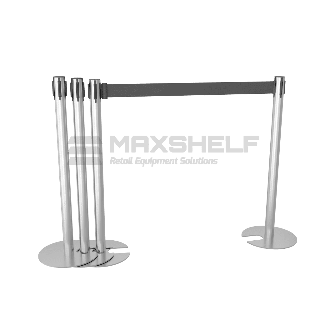 Stackable Queue Post With Retractable Belt - Maxshelf - Retail ...
