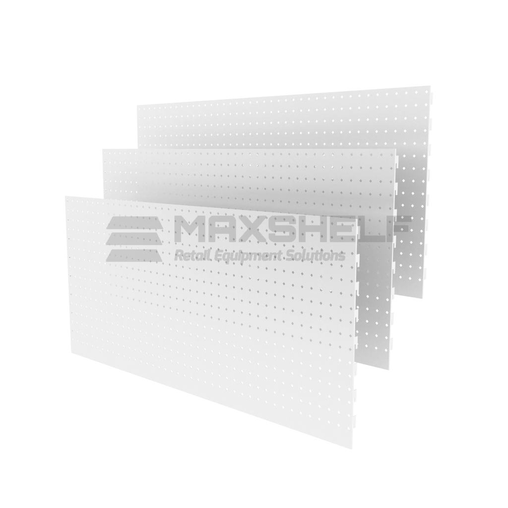 Perforated back panel (pegboard) - Maxshelf - Retail Equipment Solutions