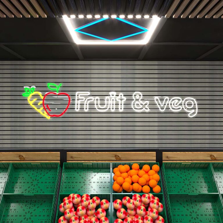 Neon Led - Fruit & Veg - Maxshelf - Retail Equipment Solutions