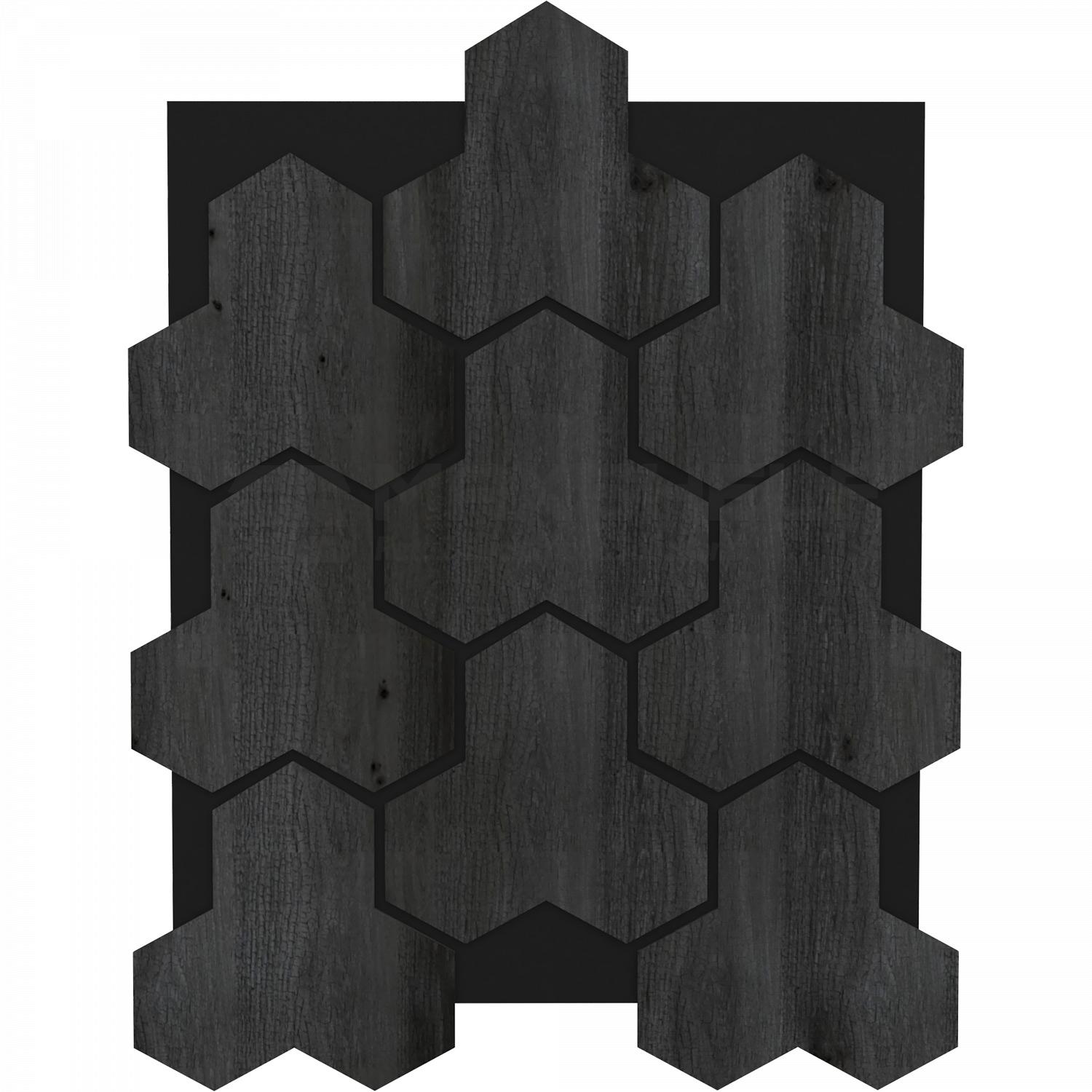 Acoustic Tri-Hex Wall Panels | Sleek Black Decor