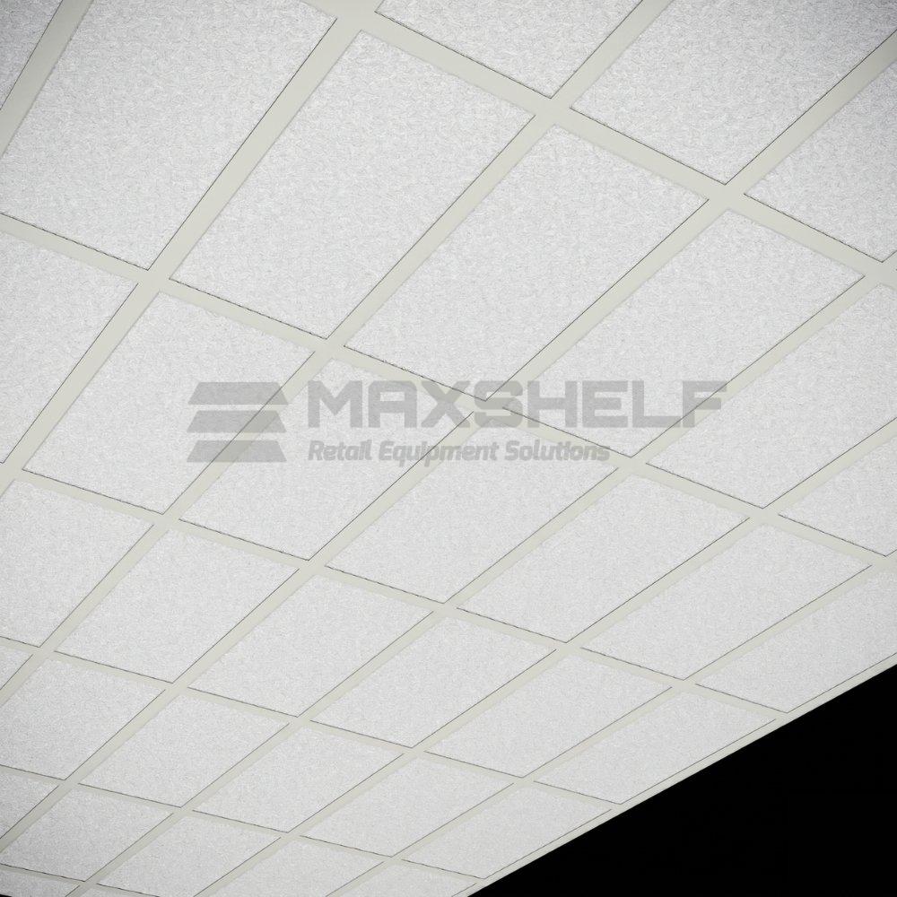White Plaster Ceiling Tiles 600×1200mm | Maxshelf UK